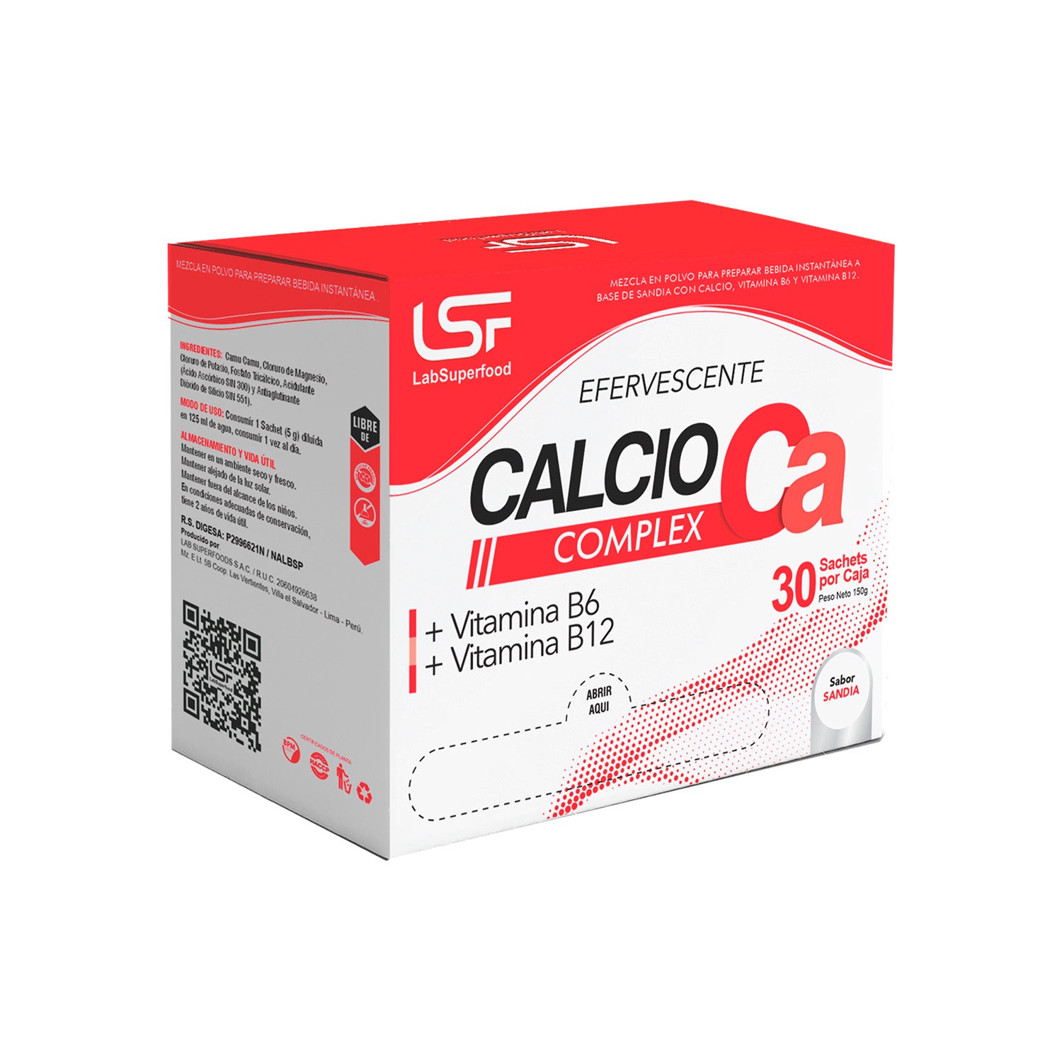 Calcio Complex Efervescente Sabor Sandía - Caja x 30 Sachets ...