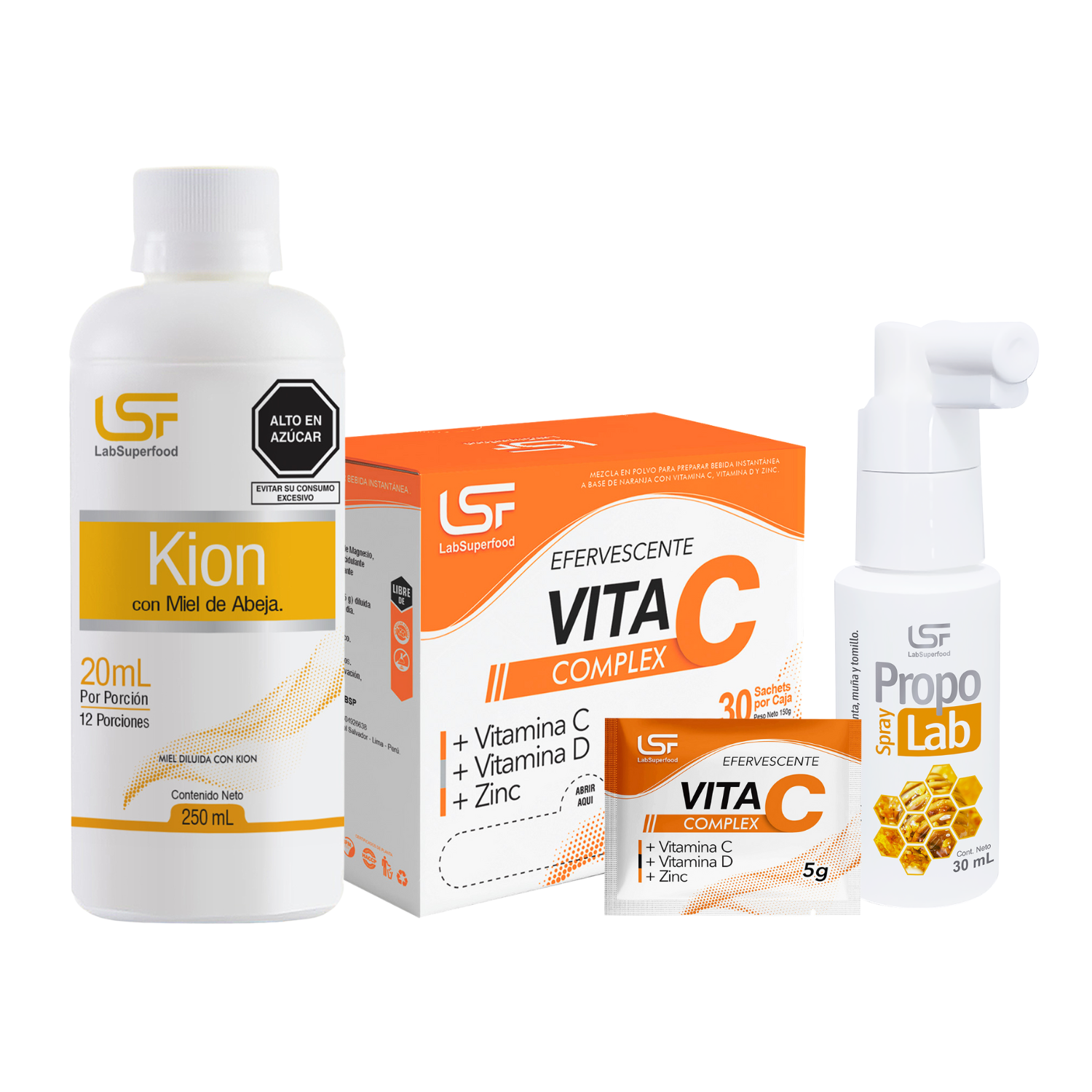 Pack Promocional Defensas: Kión con Miel de Abejas - 250ml + Vita-C ...
