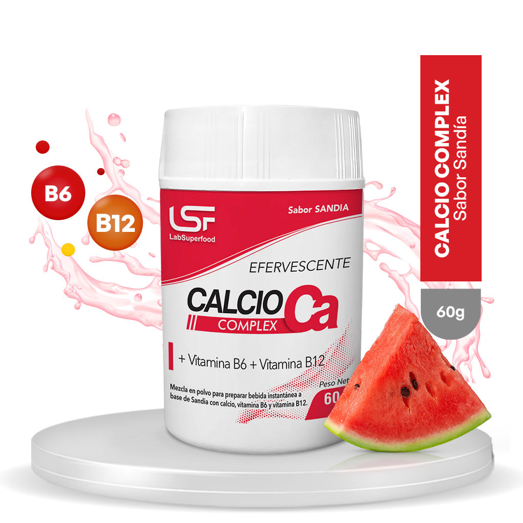 Calcio Complex Efervescente Sabor Sandía x 60g – LabSuperfood Perú